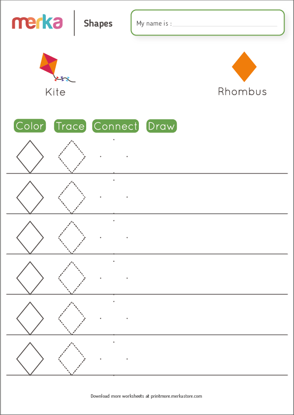 Printables - Shapes - Rhombus – merka